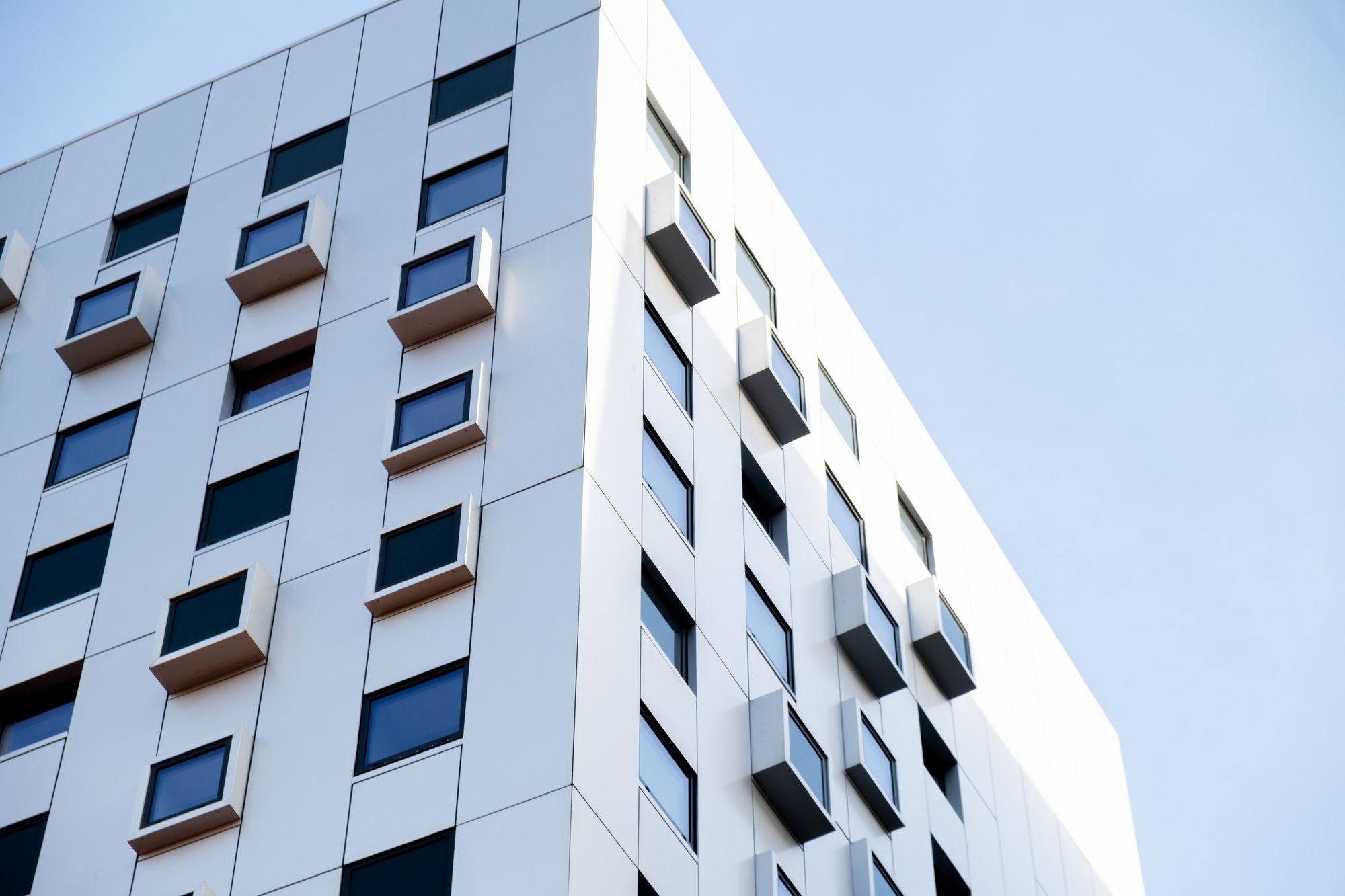 Roofing Construction modern House square windows. Abstract Structure ...